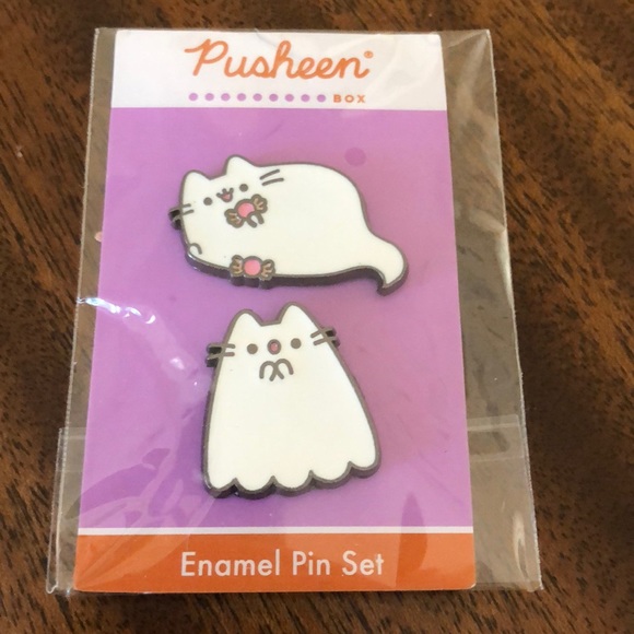 Pusheen | Jewelry | Nwt Pusheen Cat Box Enamel Pin Set Collectible ...